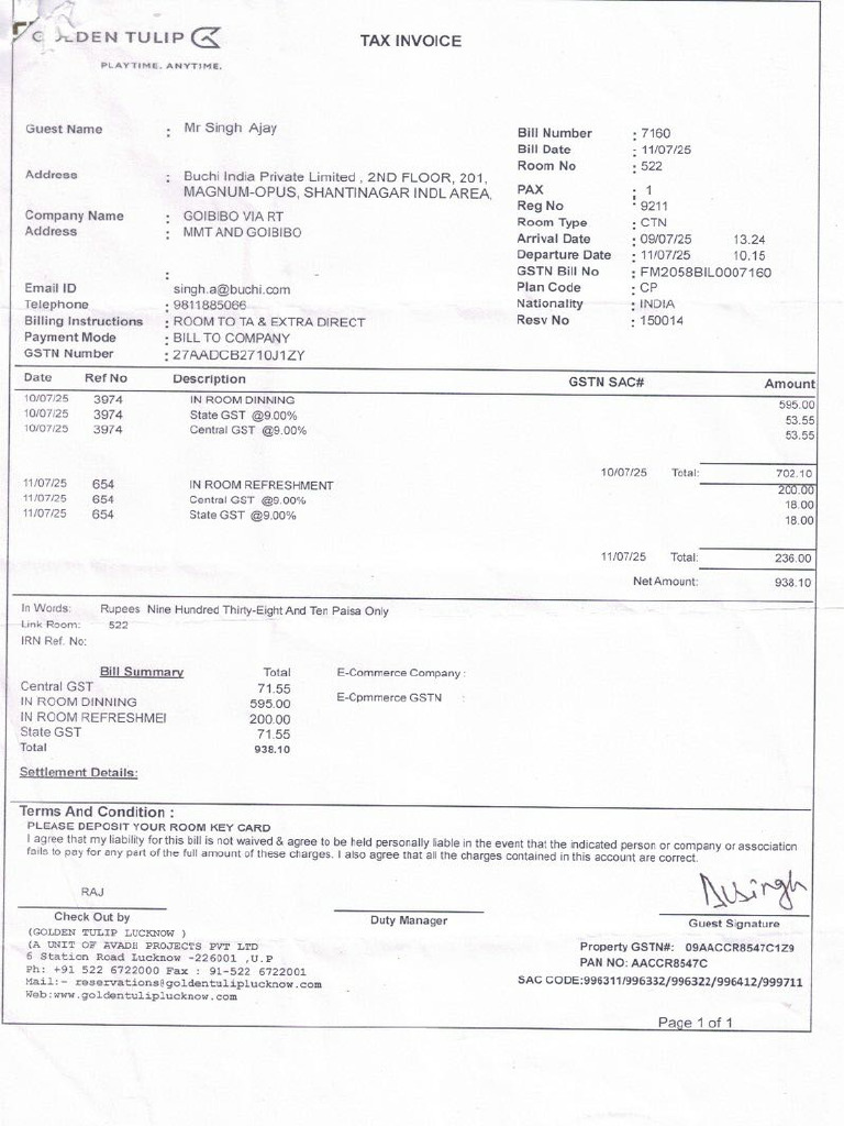 Food Bills - 11.07.2025 | PDF