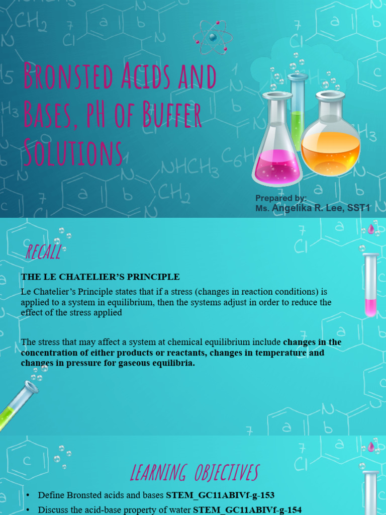 Bronsted Acids and Bases PH of Buffer Solutions | PDF | Ph | Acid