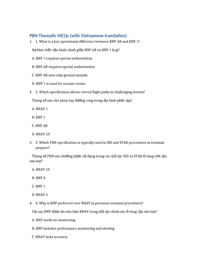 PBN Thematic Questions | PDF