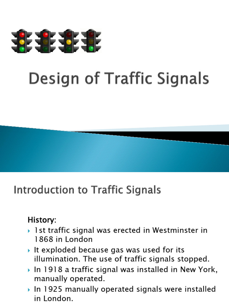 Traffic Signal Design and History | PDF | Traffic Light | Traffic