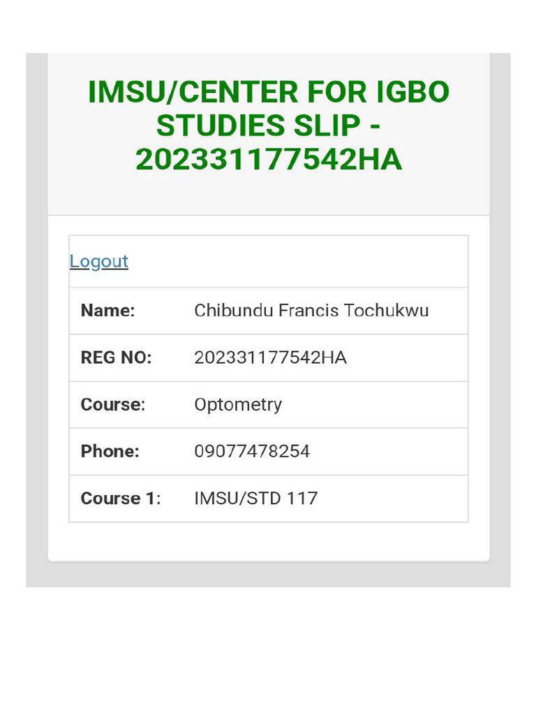 Chibundu Francis Igbo | PDF