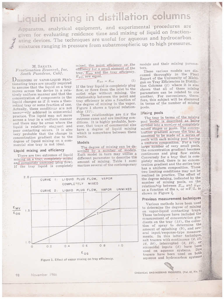 25 Liquid Mixing in Distillation Columns | PDF