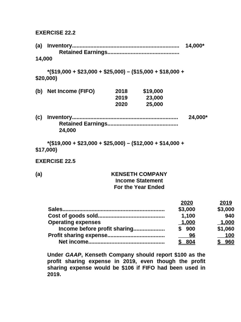 Kenseth Company Financial Exercises | PDF | Depreciation | Retained ...