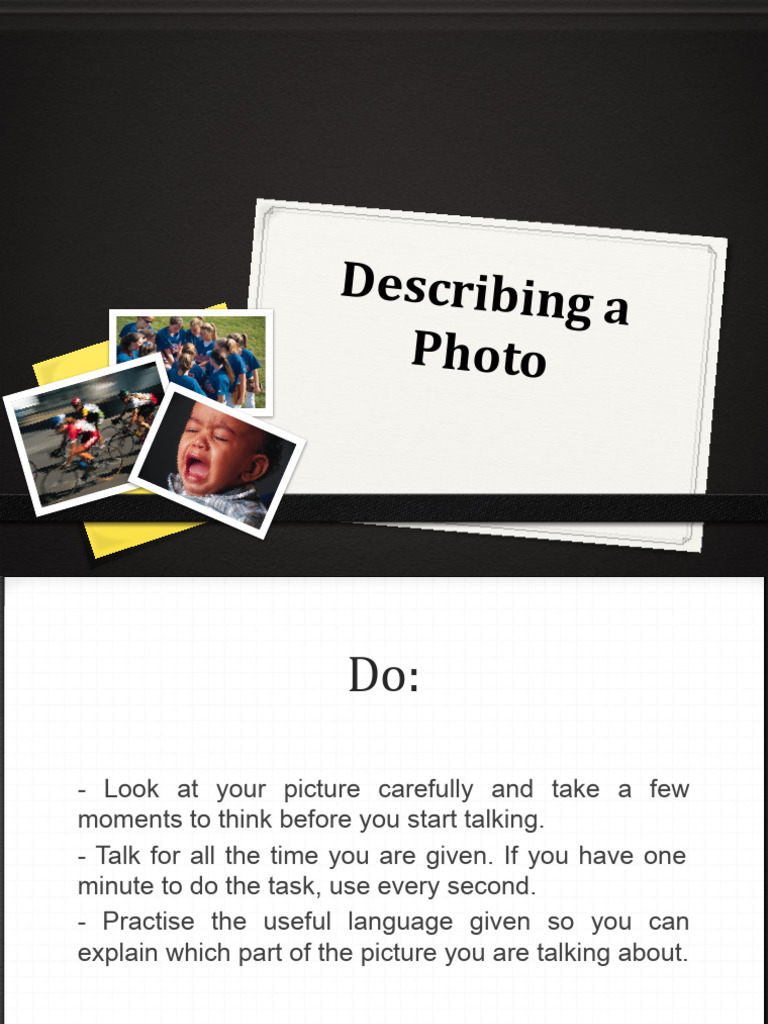 Describing A Photo 3 | PDF