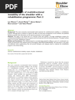 SINEX Program for Shoulder Instability | PDF | Science & Mathematics