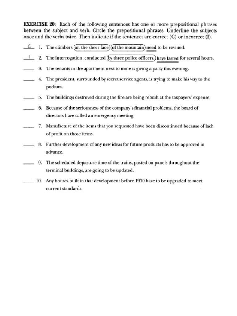 Subject Verb Agreement Exercises 4 | PDF