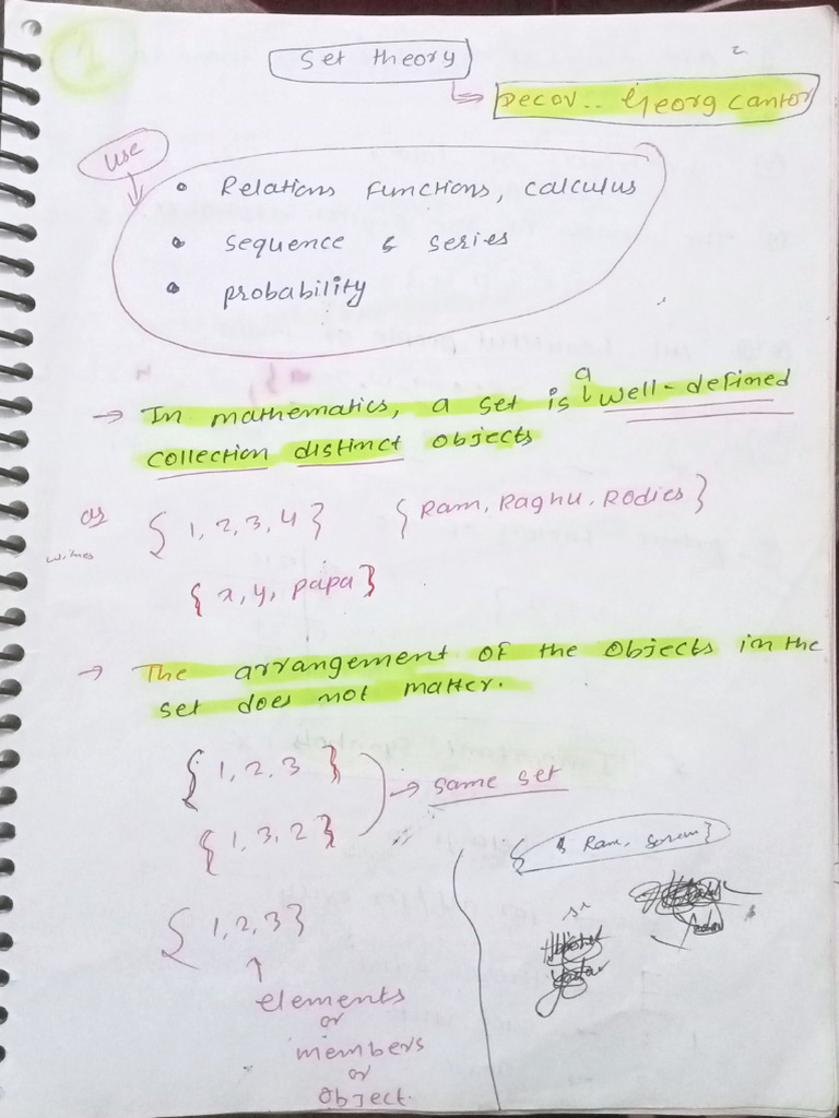 Maths Class 11th Chapter 1 (Complete - Theory+Exercise) | PDF