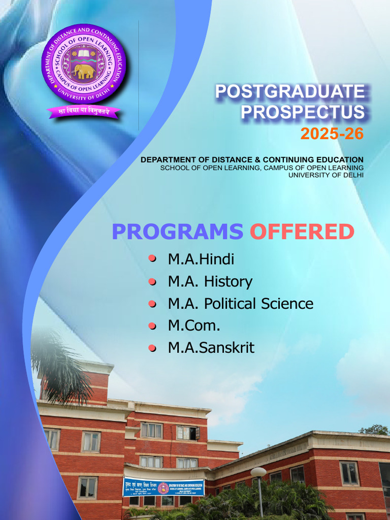 PG Prospectus 2025-2026 | PDF | Bachelor's Degree | Academic Degree