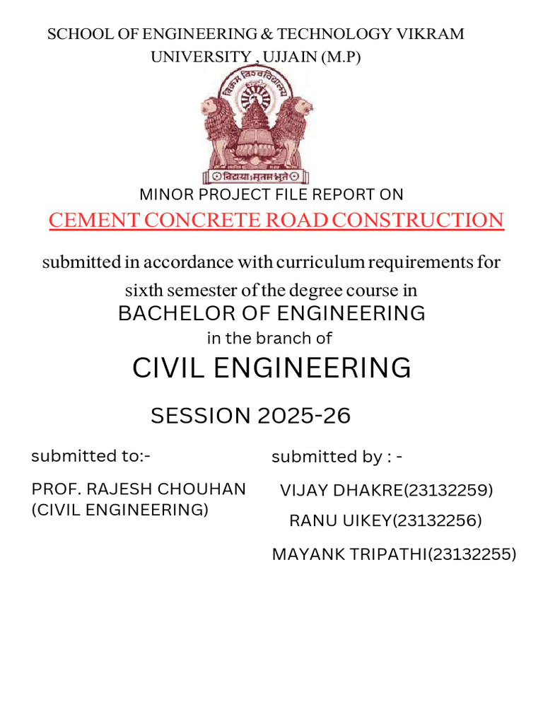 School of Engineering & Technology Vikram University, Ujjain (M.P) .PDF Qe | PDF