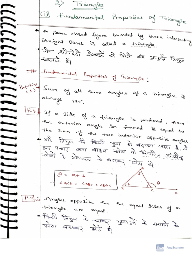 Triangle Fundamental Properties Pdf