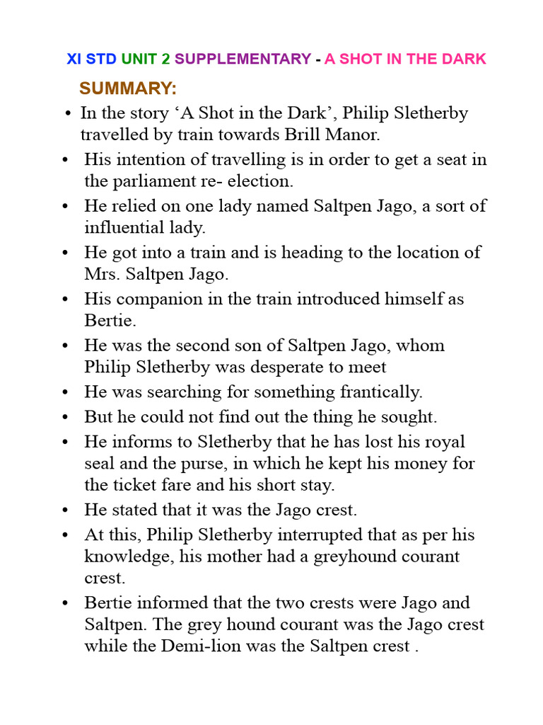 Sletherby's Encounter with Bertie Jago | PDF