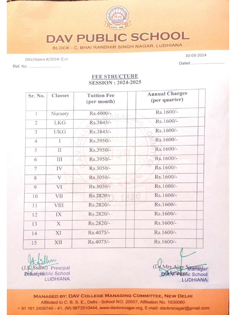 X4D - Fee Structure 2024-2025 | PDF