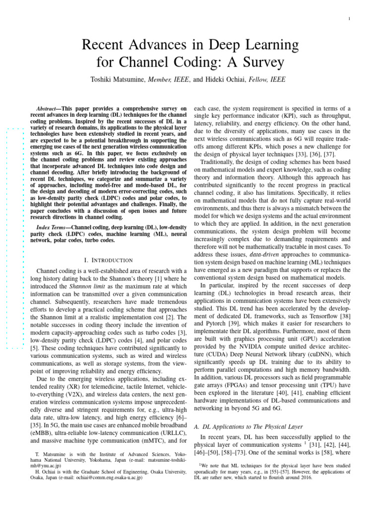 Recent Advances in Deep Learning | PDF | Deep Learning | Low Density Parity Check Code