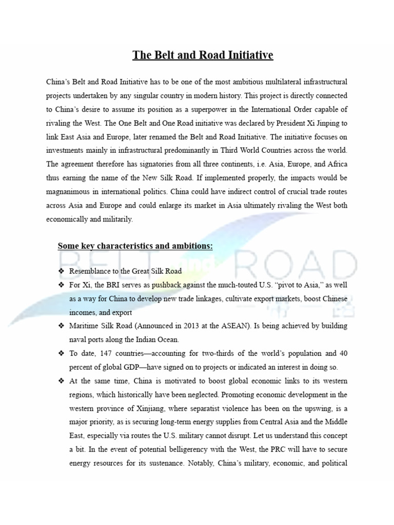 Insight Into China's Belt and Road Initiative | PDF | Economies