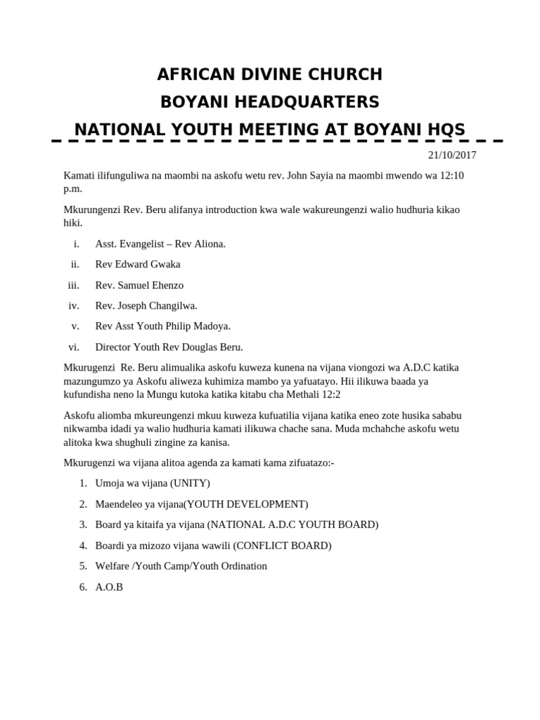 African Divine Church Hqdoc | PDF