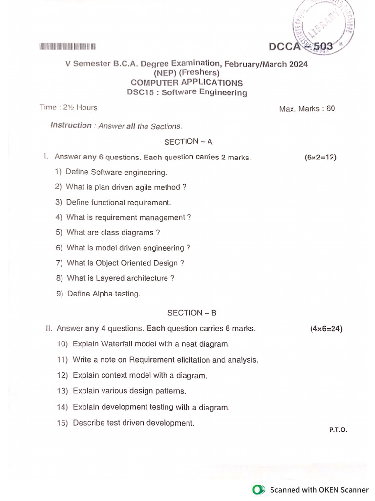 5 BCA Software Engineering Nep 2024 | PDF