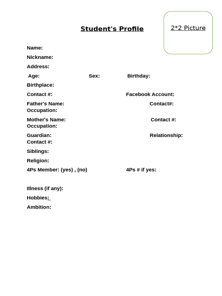 Student Profile | PDF