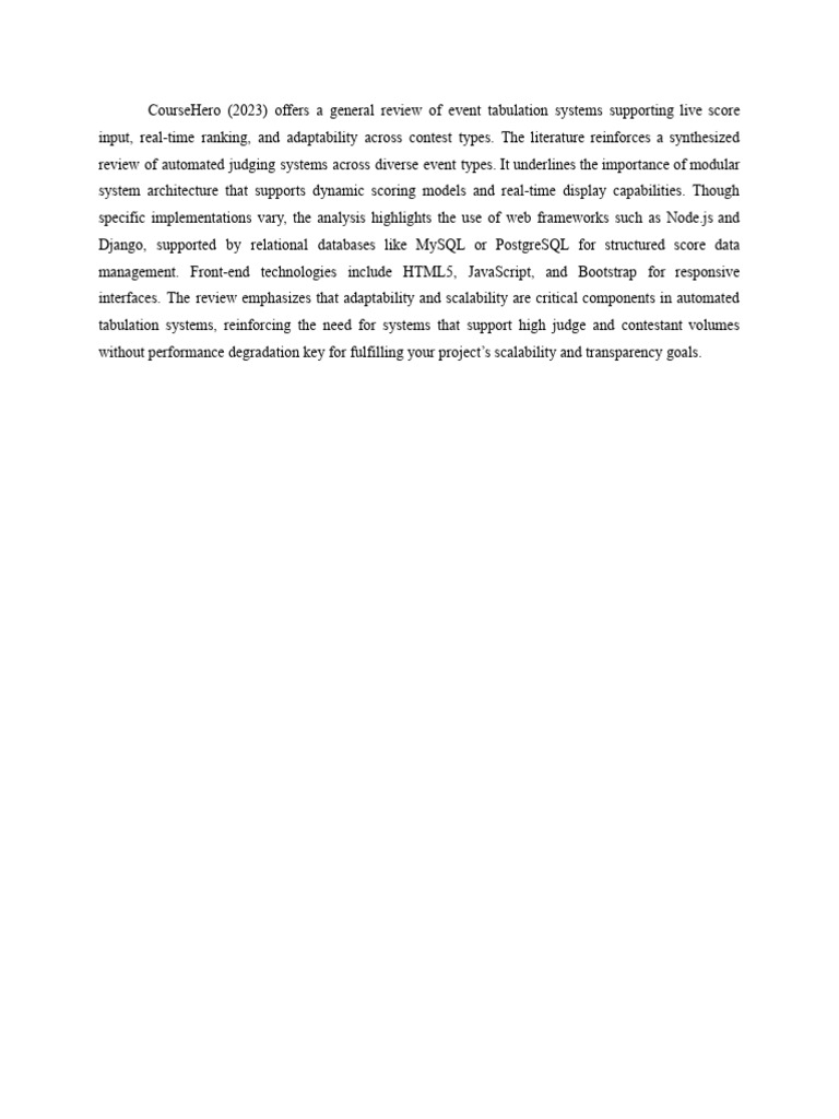 Event Tabulation Systems Overview | PDF