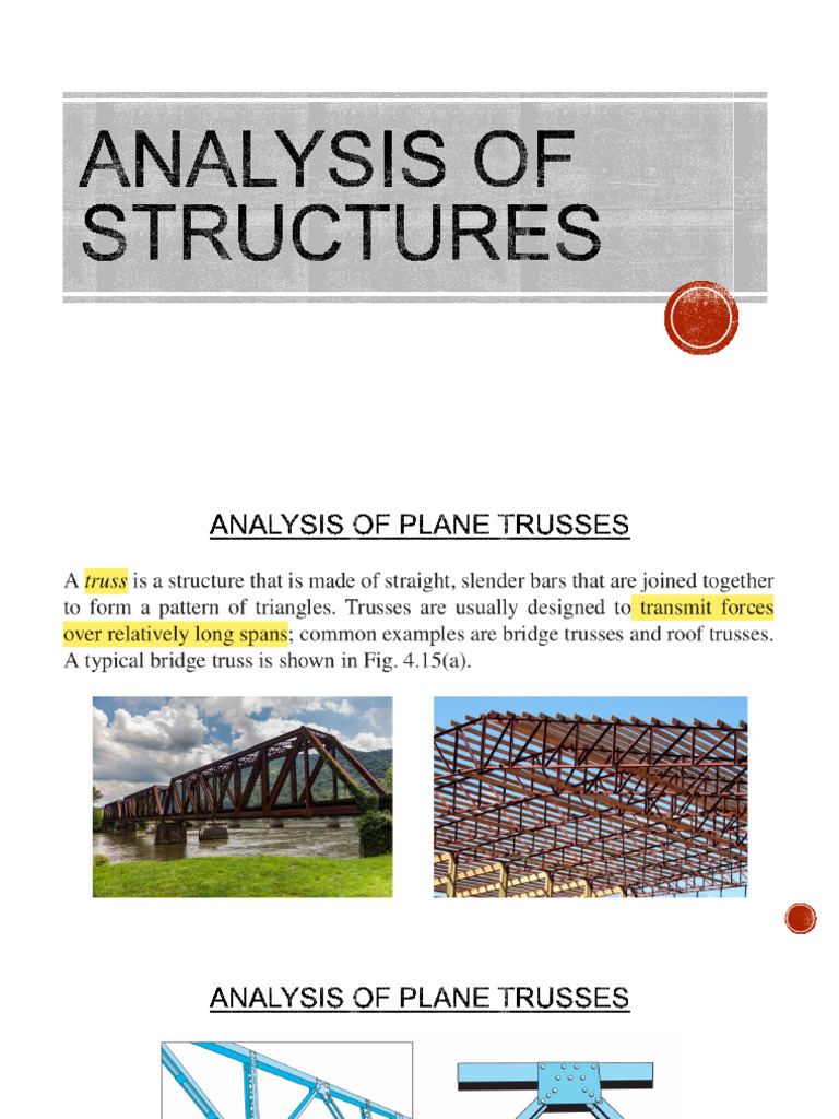 Plane Truss Analysis Guide | PDF | Truss | Force