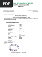 NYSC Medical Fitness Certificate Sample | PDF | Self-Improvement