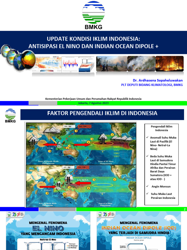 Update Iklim Indonesia: El Nino dan IOD | PDF