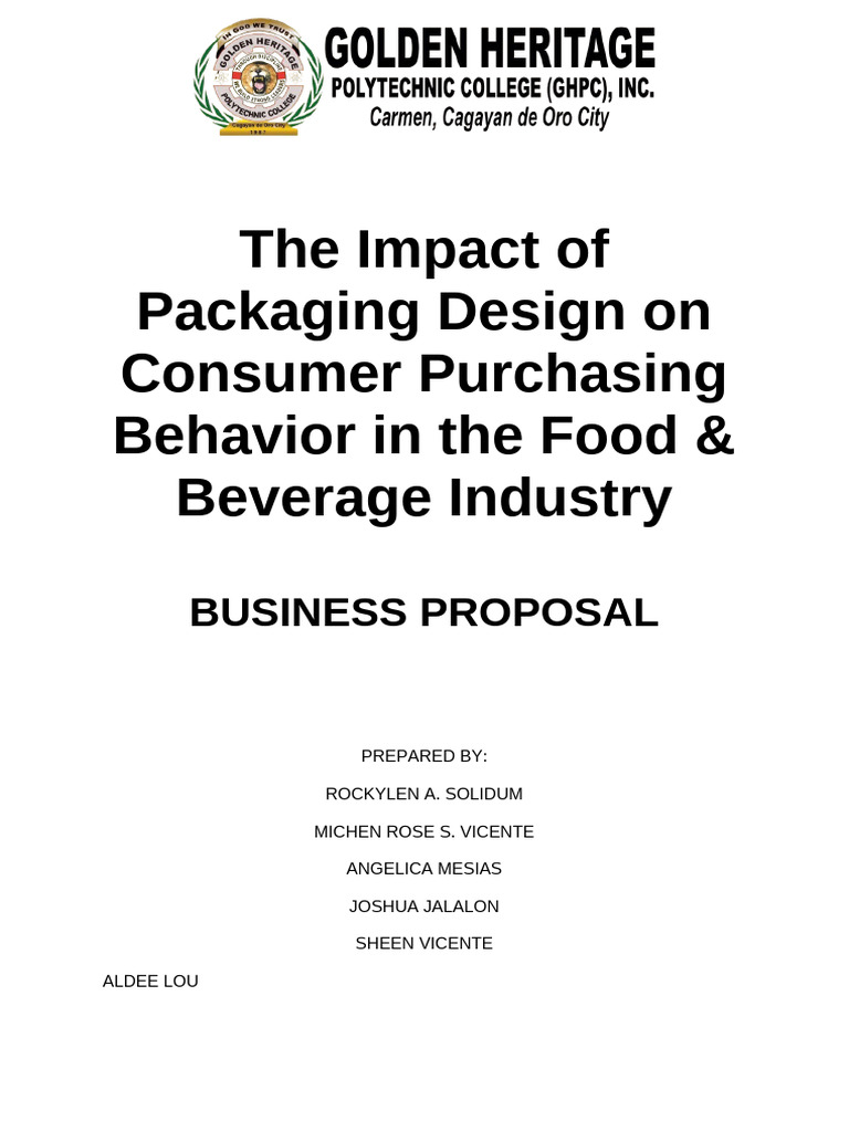 The Impact of Packaging Design On Consumer Purchasing Behavior in The ...