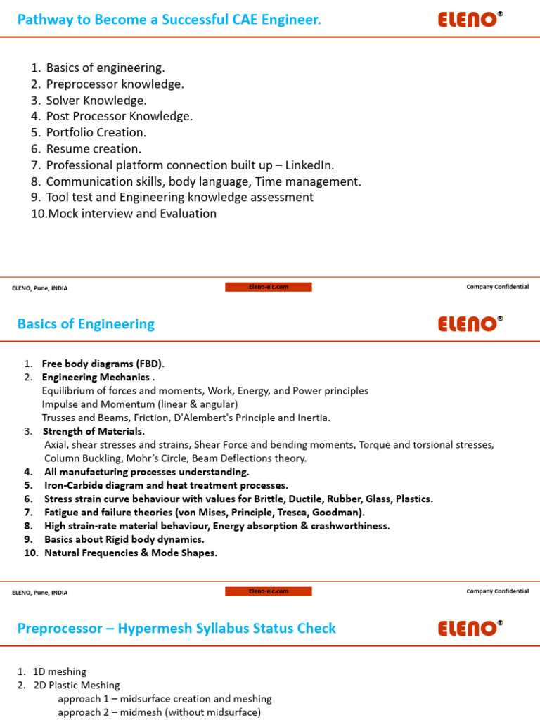 CAE Engineer Training Program Overview | PDF | Beam (Structure ...