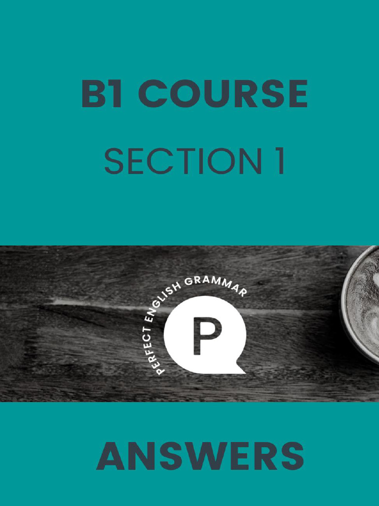B1 Section 1 Answers | PDF