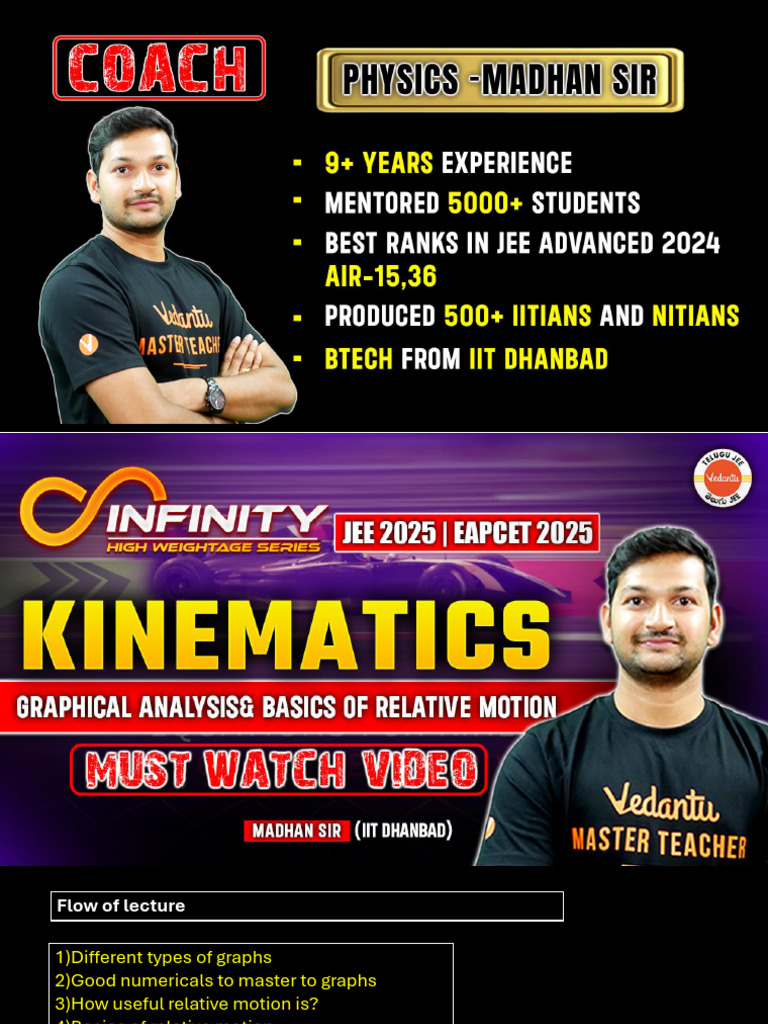 Graphical Analysis & Relative Motion | PDF
