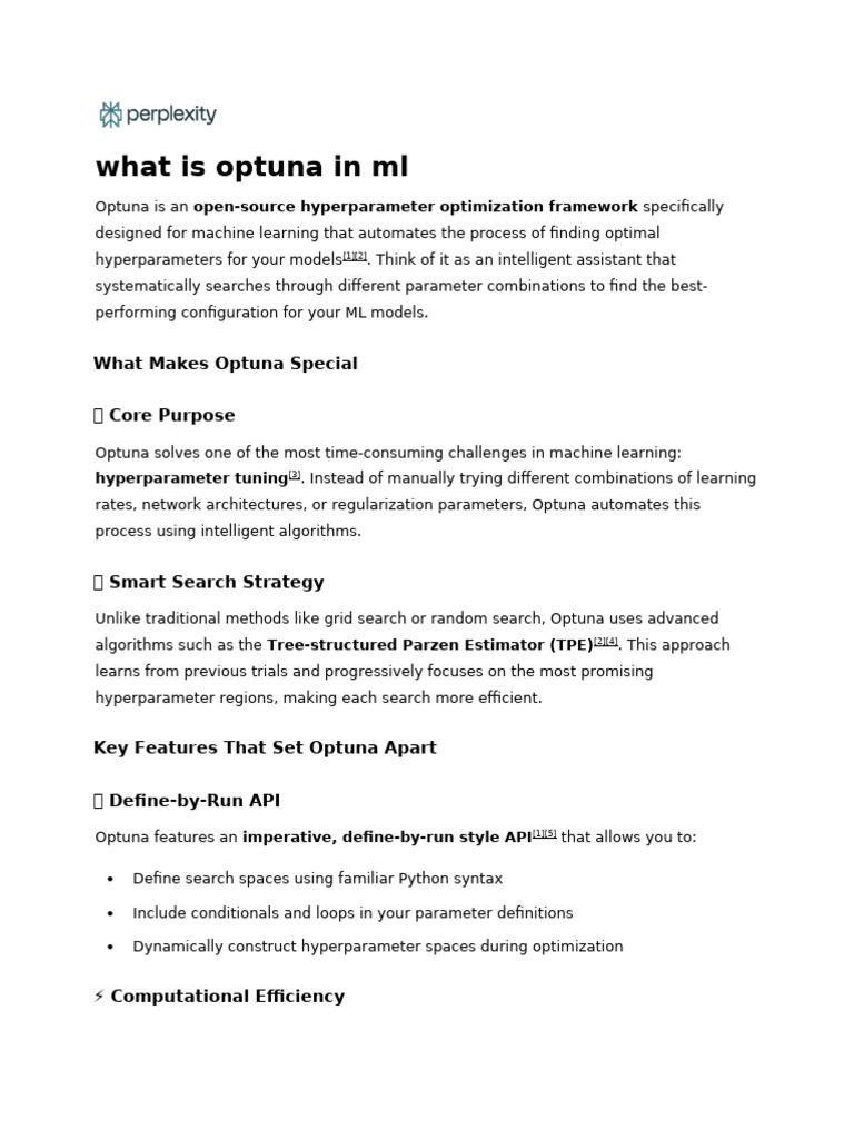 What Is Optuna in ML | PDF | Machine Learning | Computing