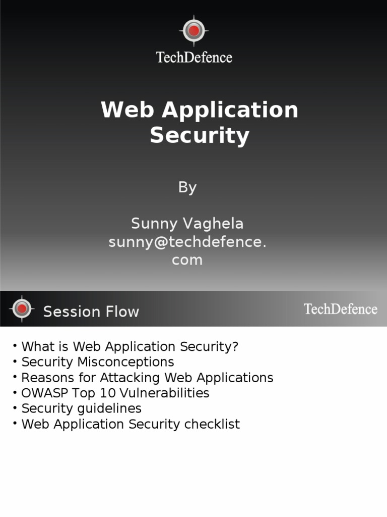 Session 1 Web Application Security | PDF | Computer Security | Security