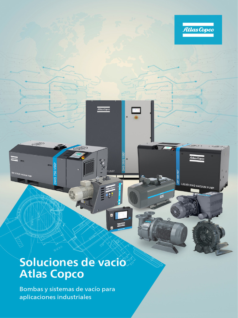 Bombas de vacío industriales Atlas Copco | PDF | Presión | Naturaleza