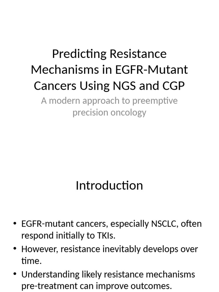 EGFR Resistance Prediction Presentation | PDF