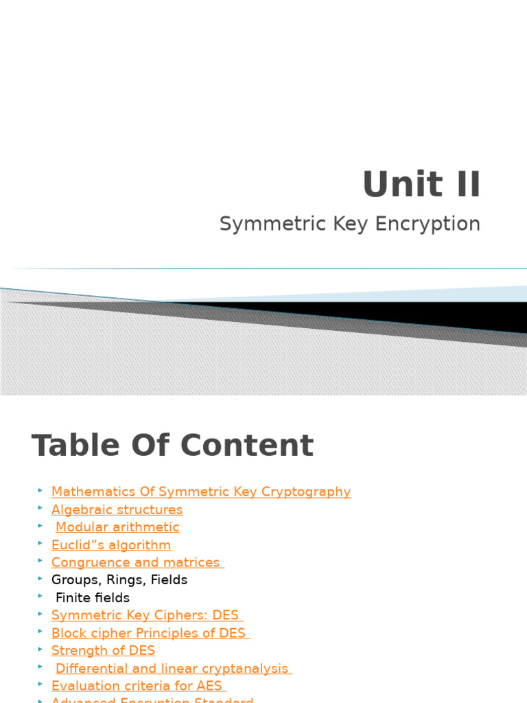 Cryptography Techniques Unit II | PDF | Cryptanalysis | Cryptography
