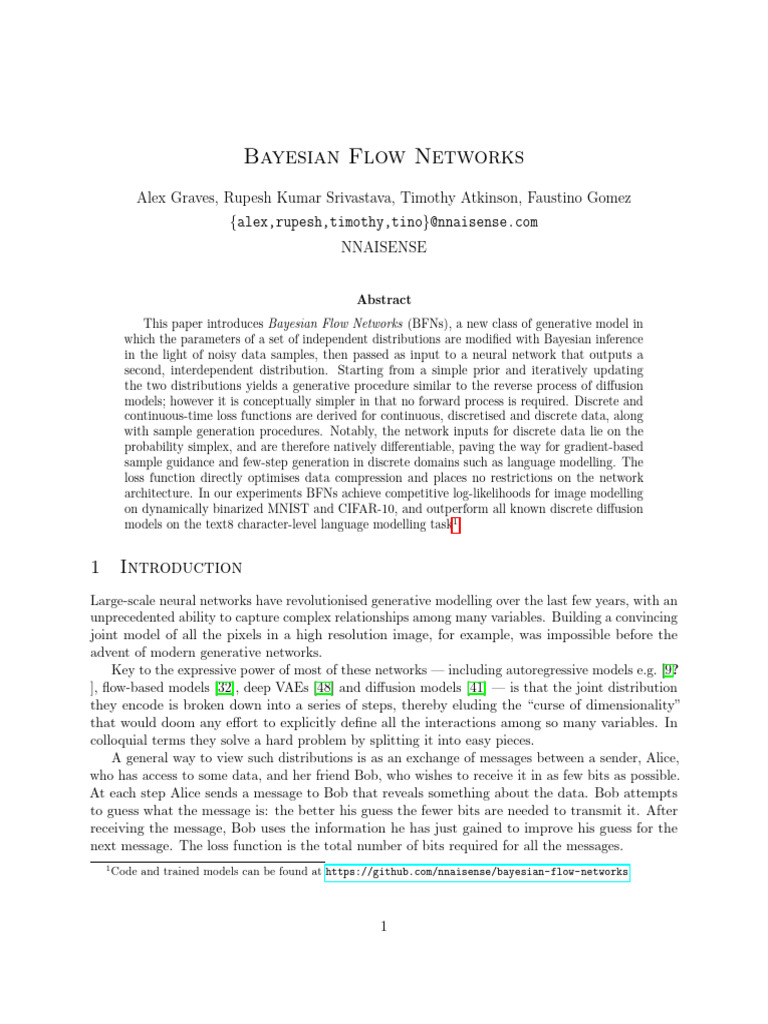 Bayesian Flow Model | PDF | Probability Distribution | Bayesian Inference