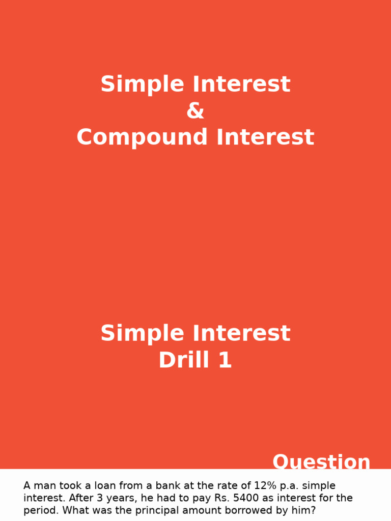 Simple Interest & Compound Interest | PDF | Interest | Compound Interest