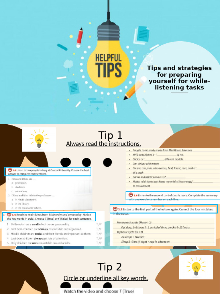 1 - WL How To Prepare For While-Listening Tasks | PDF | Human Communication | Learning