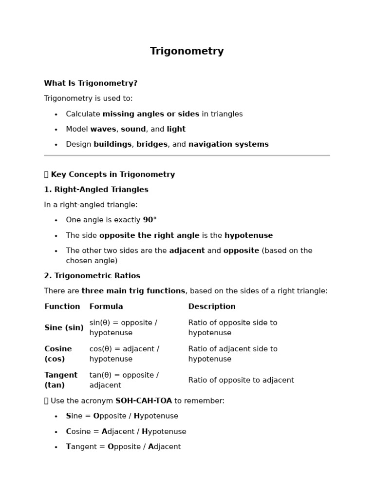 What Is Trigonometry | PDF