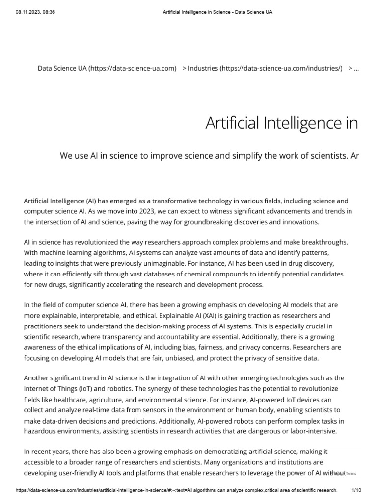 Artificial Intelligence in Science | PDF | Artificial Intelligence ...