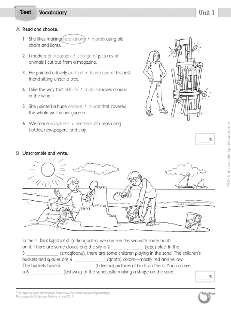 Unit 1 Art Vocabulary and Tests | PDF