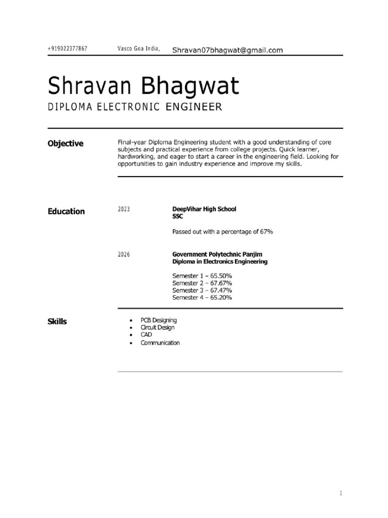 Shravan CV PDF | PDF