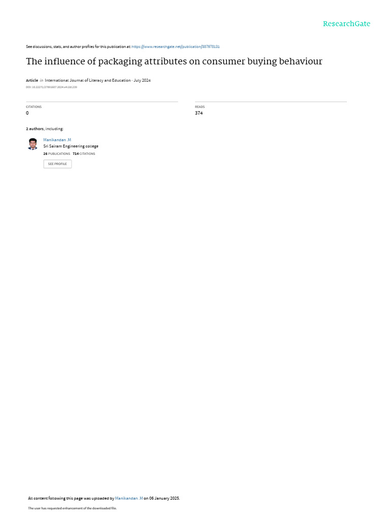 The Influence of Packaging Attributes On Consumer Buying Behaviour ...