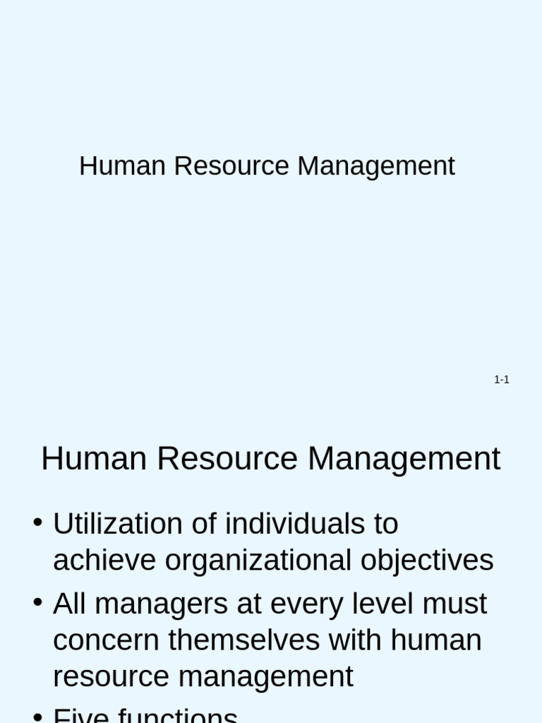 Introduction To Human Resource Management | PDF | Employee Retention ...