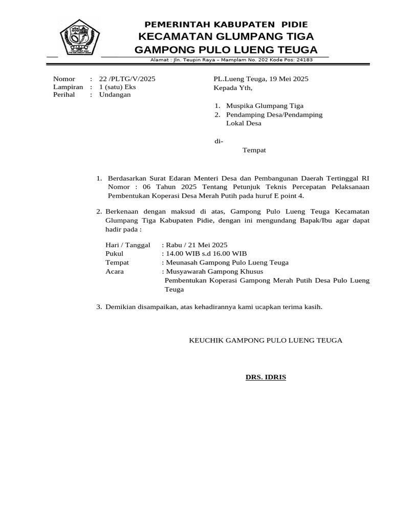 Contoh Format Dokumen Daftar Hadir Dan Notulen | PDF