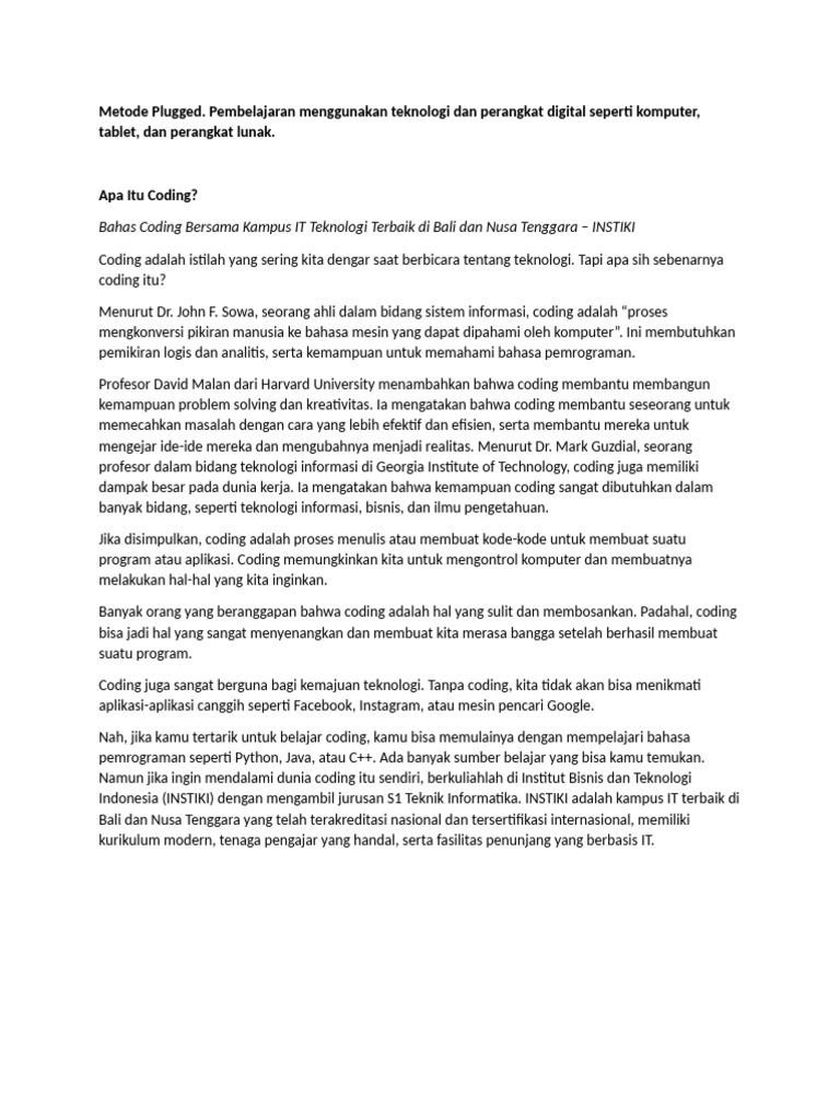 Apa Itu Coding | PDF
