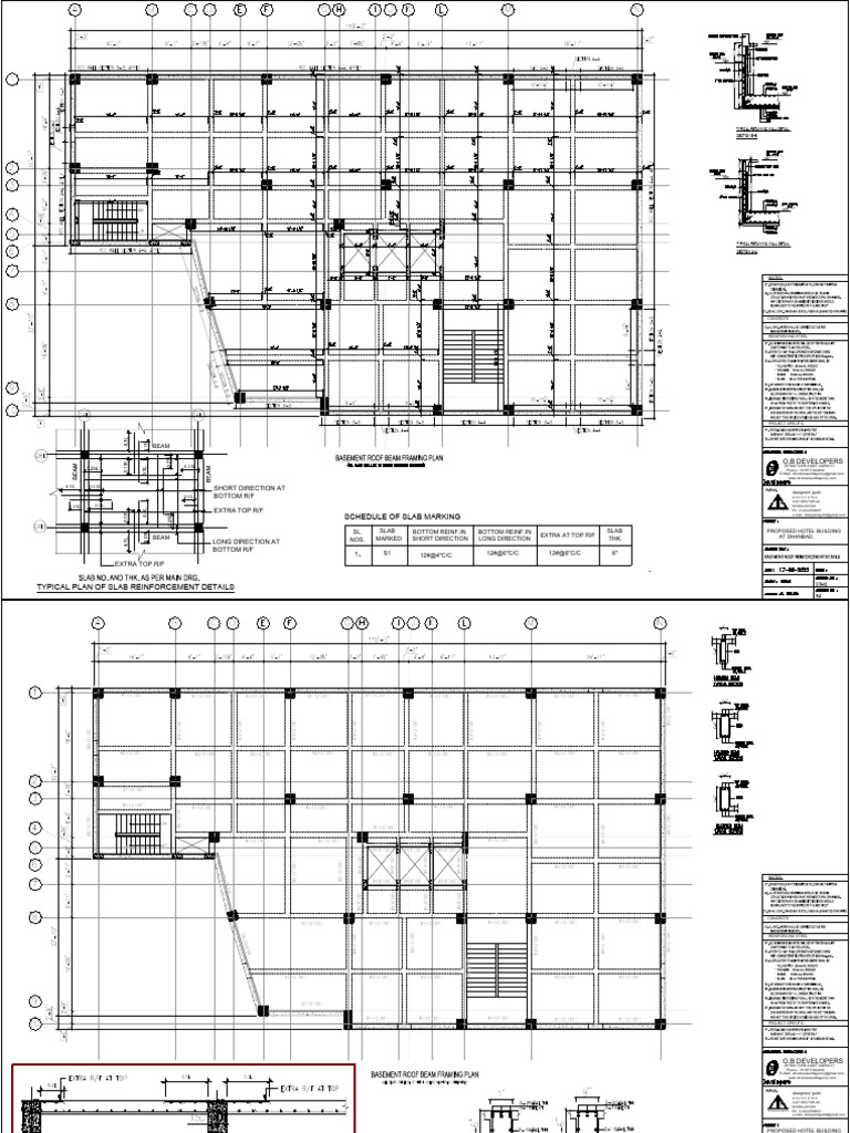 Basement Roof Beam Framing Plan | PDF | Building Technology | Building ...