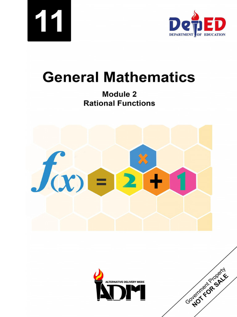 General Mathematics11 Q1 Chapter 2 Rational Functions 2024 2025 | PDF | Function (Mathematics ...