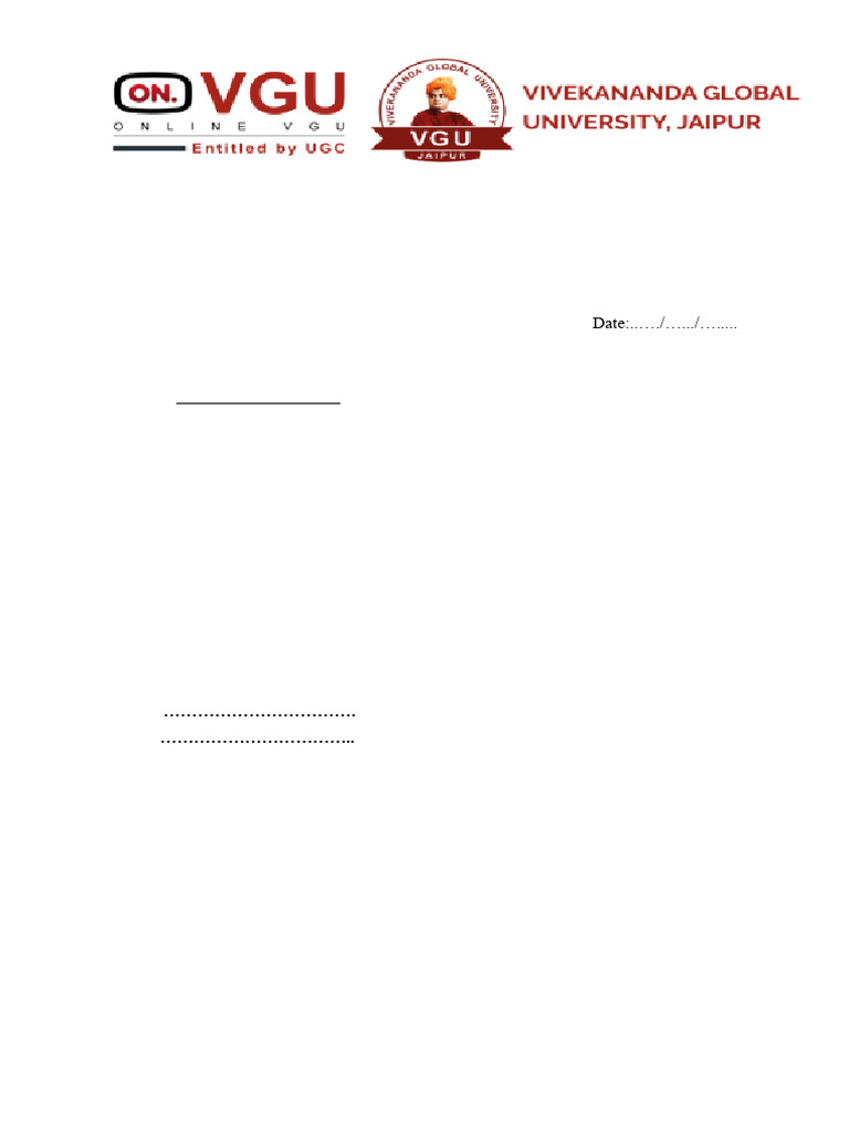 New Undertaking For UG STD July 2025 | PDF