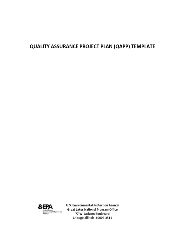 USEPA Great Lakes QAPP Template | PDF | Calibration | Verification And Validation