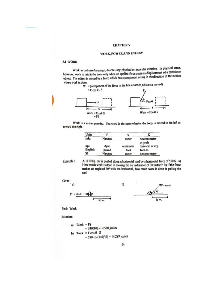 Work Power Energy | PDF